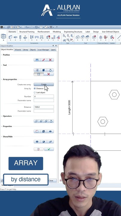 How To Use Array Feature in Allplan Pythonparts Generator - YouTube