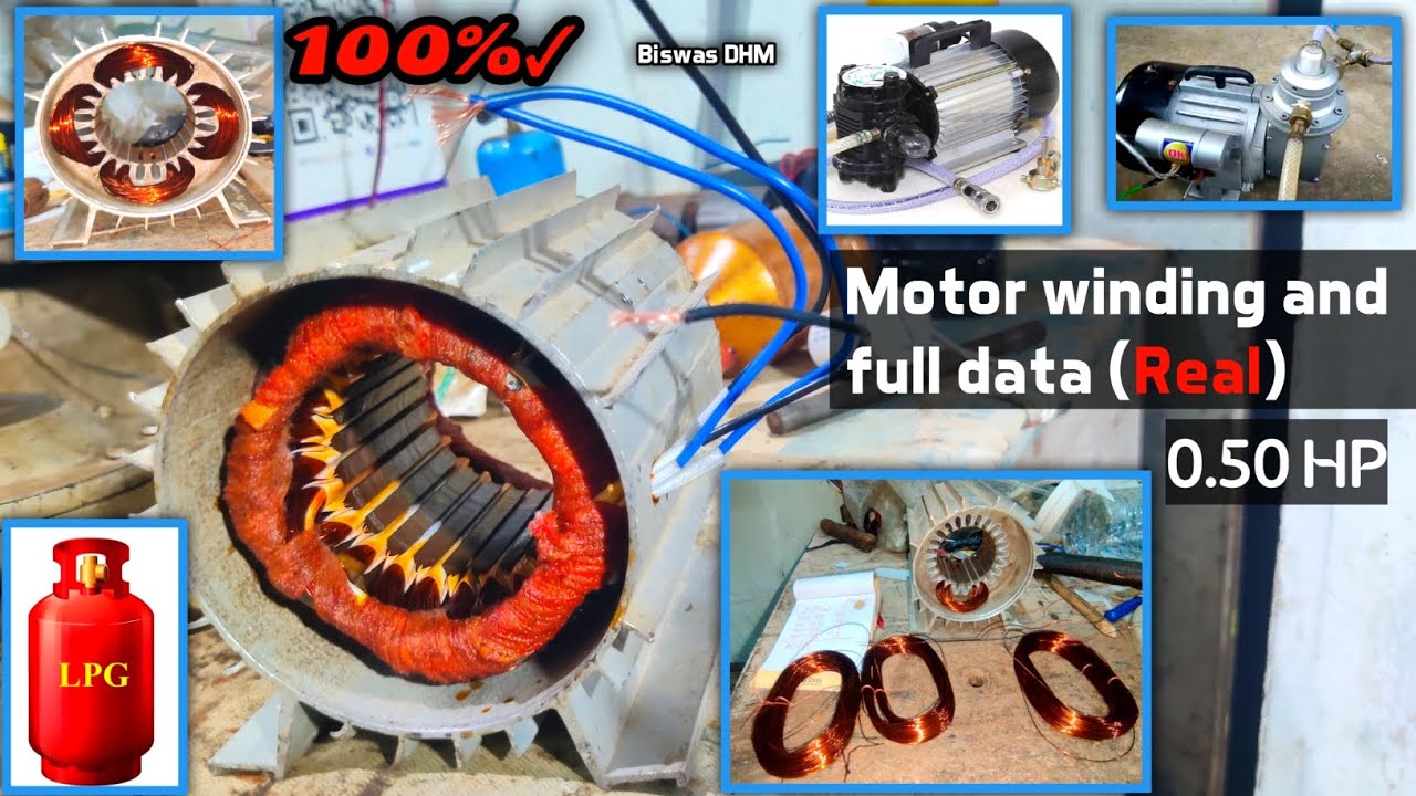 24 slot 1440 rpm gas transfer motor winding | Fuel transfer motor ...