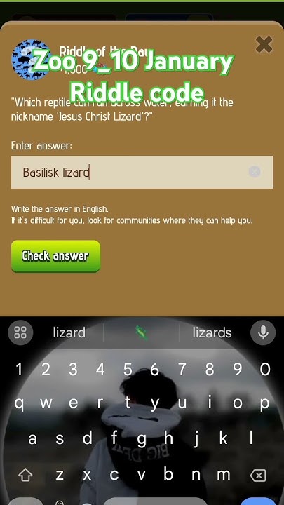 Zoo riddle of the day 10 January | zoo today riddle code | 10 January ...