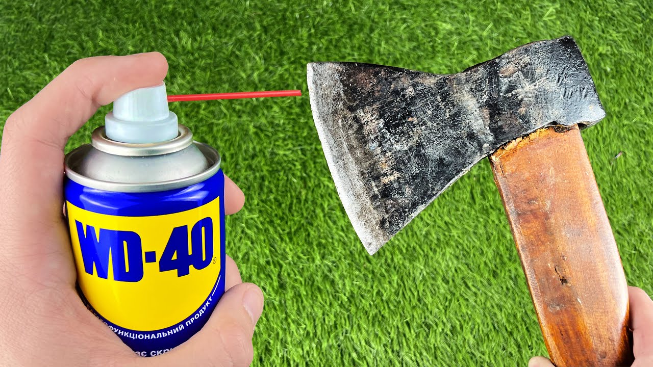 An easy way to sharpen an ax, sharp as a razor in 1 minute! Amazing ...