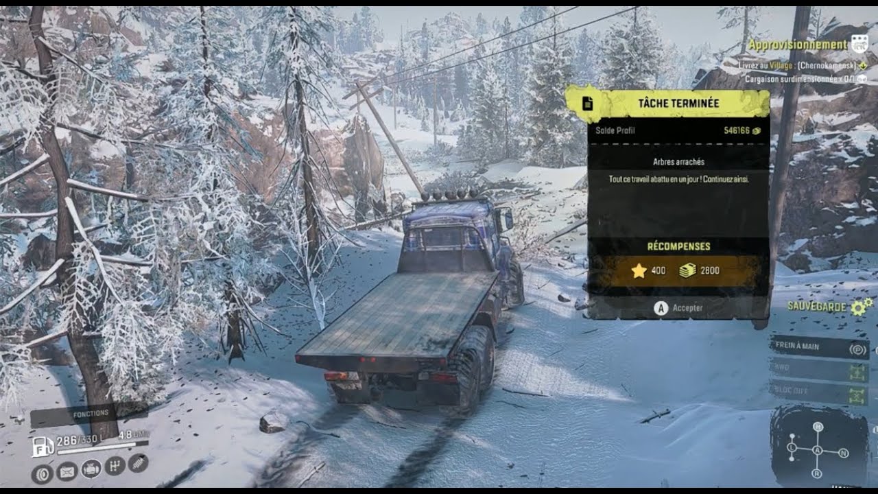 Snow Runner QC (Cosmodrome #04). « Essence pour tous » et « Arbres ...