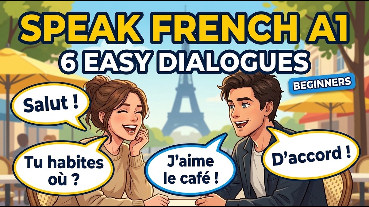 6 french conversation for a1 level | French for Beginners | simple ...