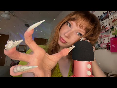 ASMR ₊˚⊹♡ INTENSE Fast & Aggressive FOAM MIC Scratching w/ XL Nails 
