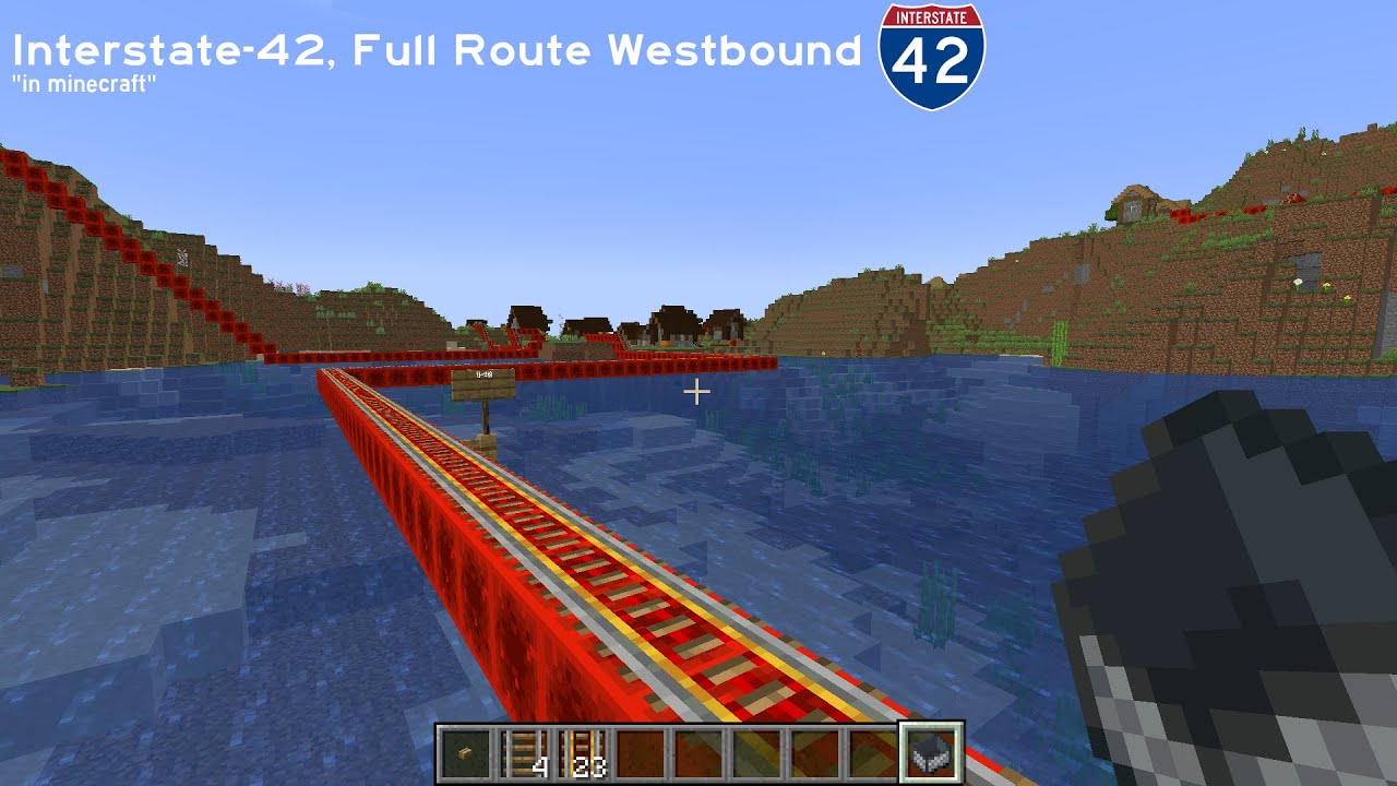 Interstate 42 Westbound | Minecraft Interstate Minecart System - YouTube
