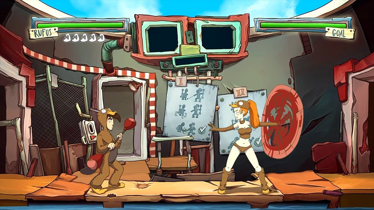 Platypus fight. We open the portal. Walkthrough #24 (Deponia 2) - YouTube