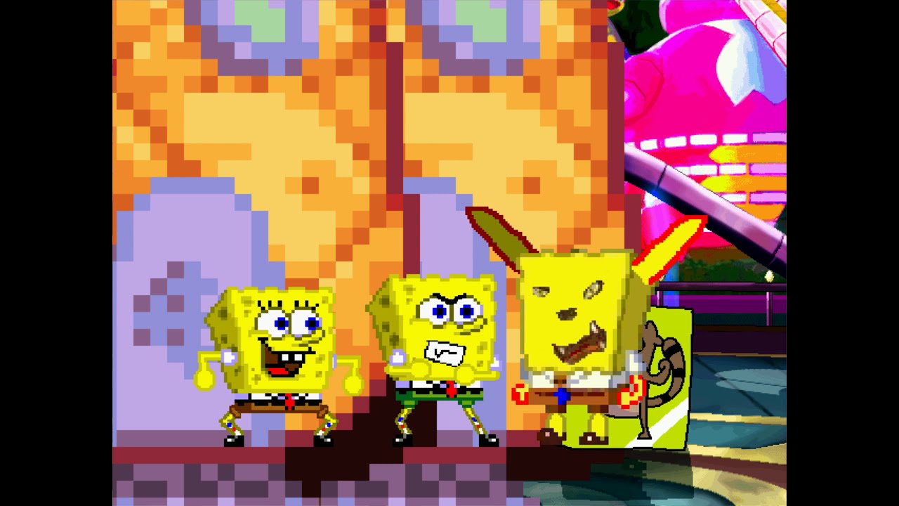 M.U.G.E.N: Spongebob (x4) Vs Rigby - YouTube
