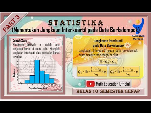 (PART 3) Menentukan Jangkauan Interkuartil pada Data Berkelompok - YouTube