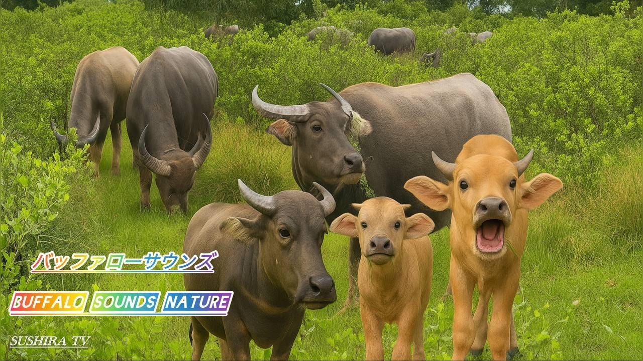 Farm Buffalo Calls in Peaceful Countryside | Relaxing Nature Sounds 4K ...