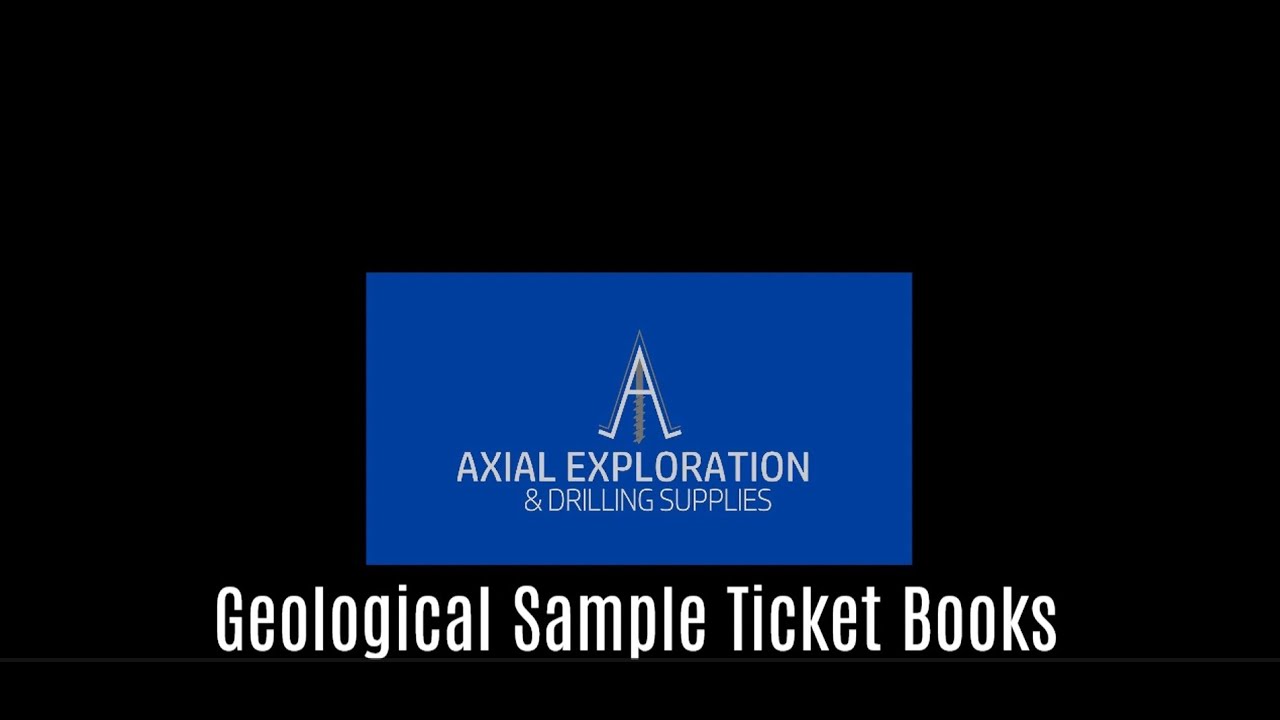 Geological Sample Ticket Books Axial Exploration and Drilling Supplies ...