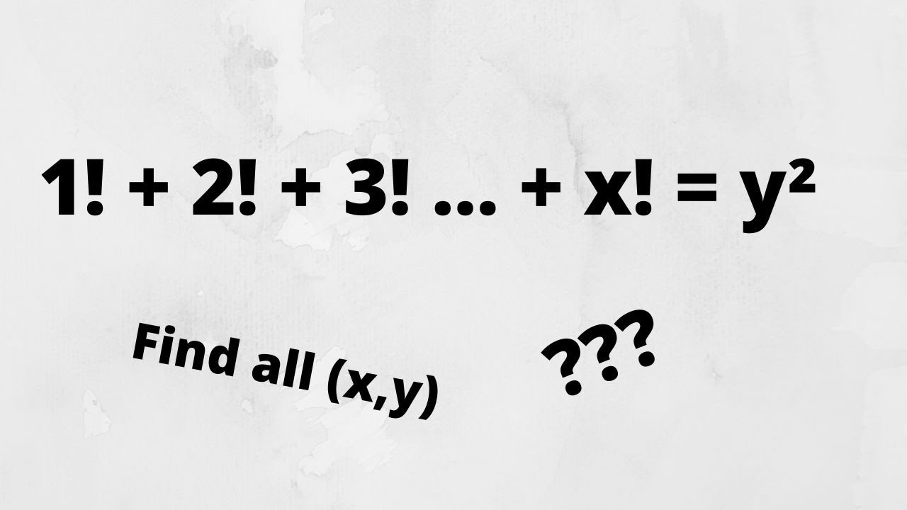 The Sum of Factorials in an Equation! - YouTube