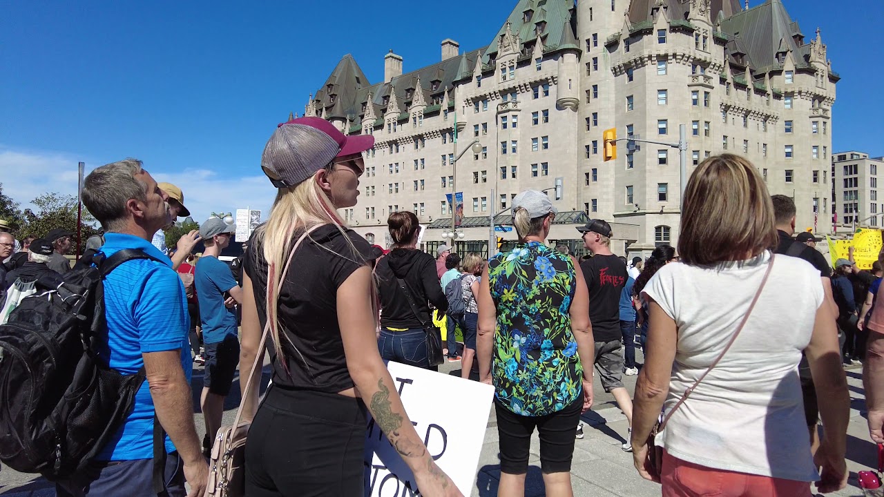 Protest at Parliament of Canada - World Wide Rally for Freedom March in ...