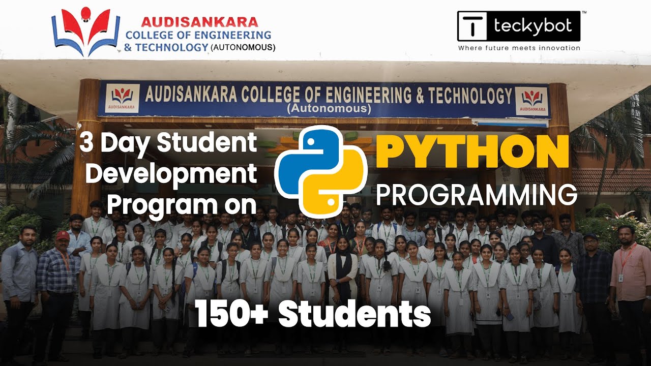 Teckybot conducted a 3-Day Python Programming at Audisankara College of Engineering || 150 ...