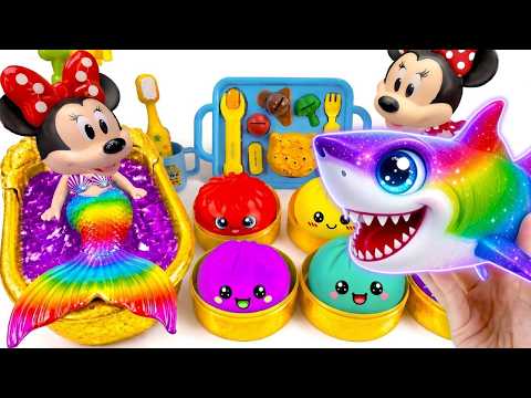 Minnie Mouse 2026 🎀 Set Unboxing Rainbow Mermaid Bath & Galaxy Shark con Juguetes Disney ASMR