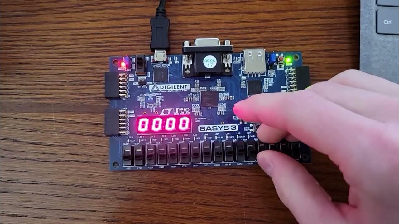 fpga binary counter - YouTube