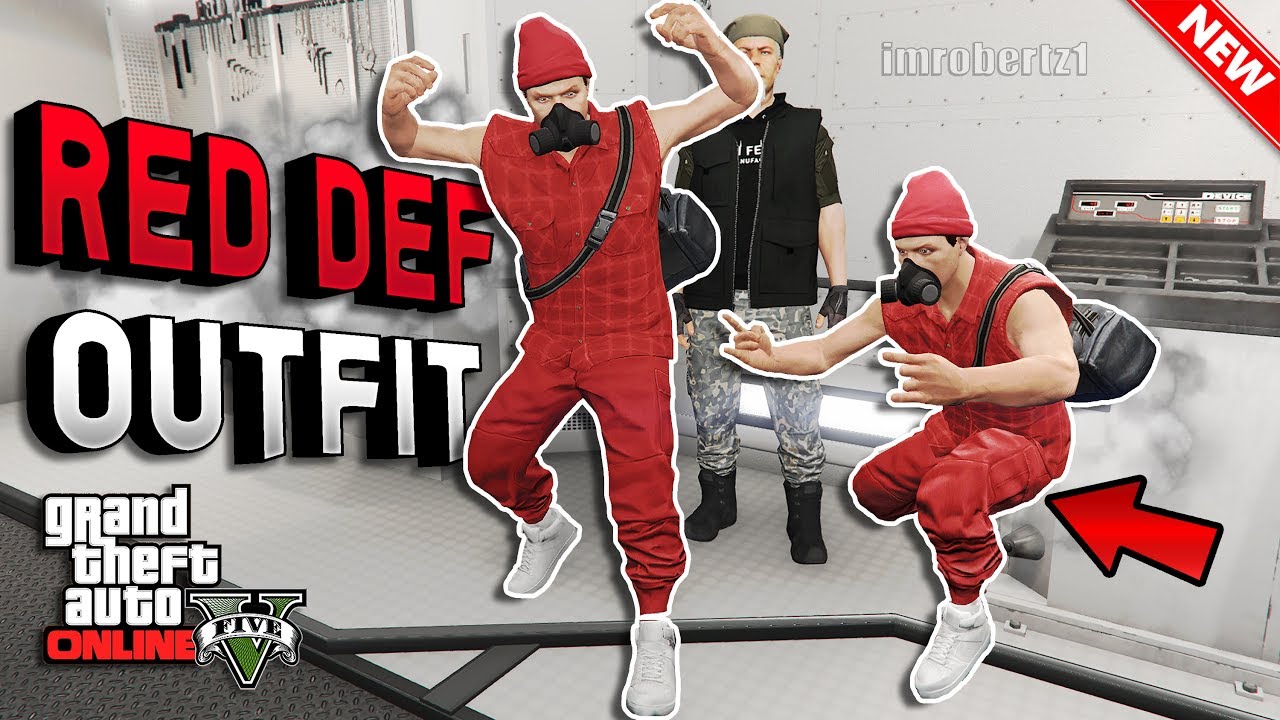 GTA 5 Modded Run and Gun Outfit Tutorial RED DEF! Best RnG Modded ...