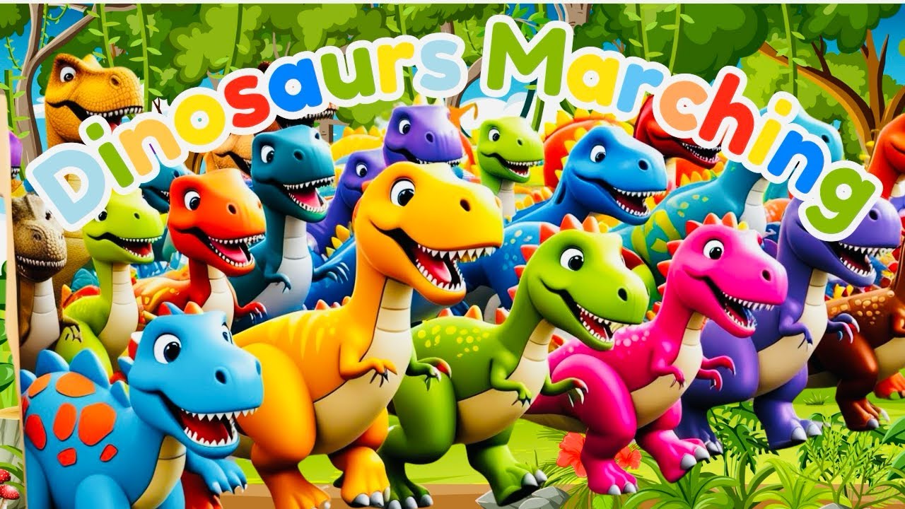 Tipharn’s sing Along Dinosaurs Go Marching best kid song - YouTube