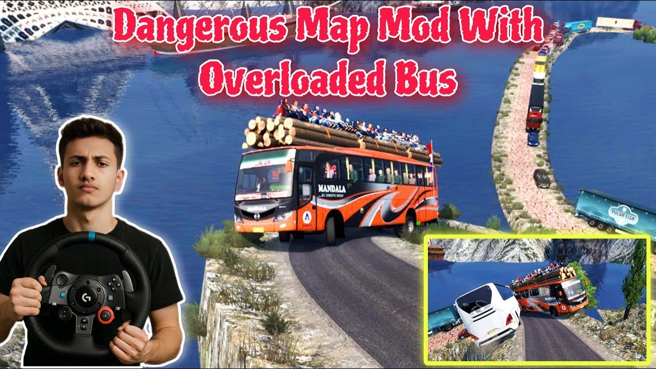 Dangerous MAP Mod with overloaded BUS in Ets2 |Ets2 Multiplayer Live ...