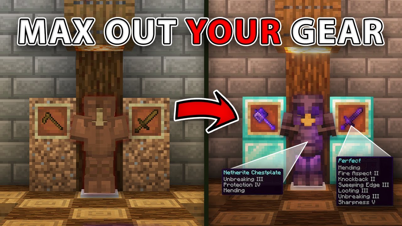 How To Enchant GOD GEAR In Minecraft! - YouTube