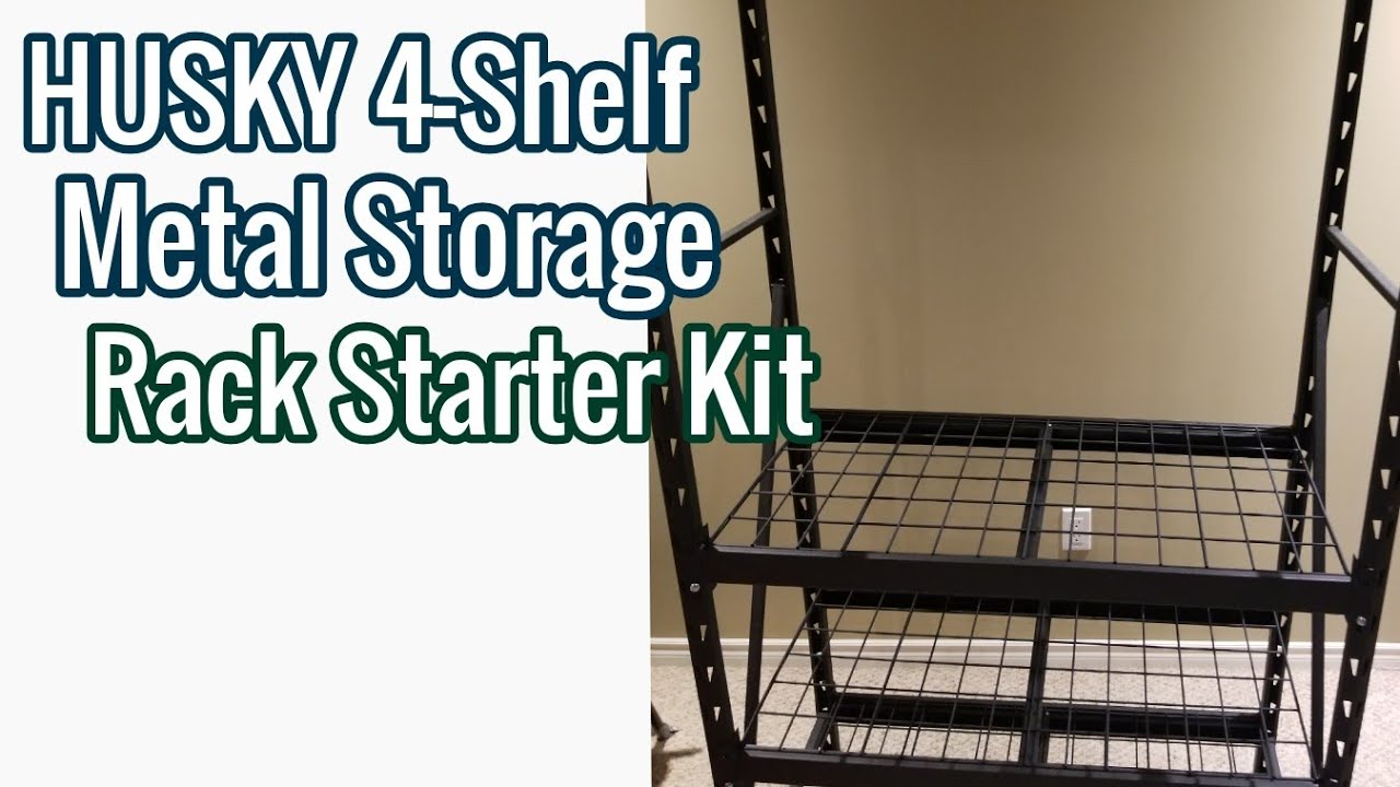 HUSKY 4-Shelf Metal Storage Rack Starter Kit from Home Depot - YouTube