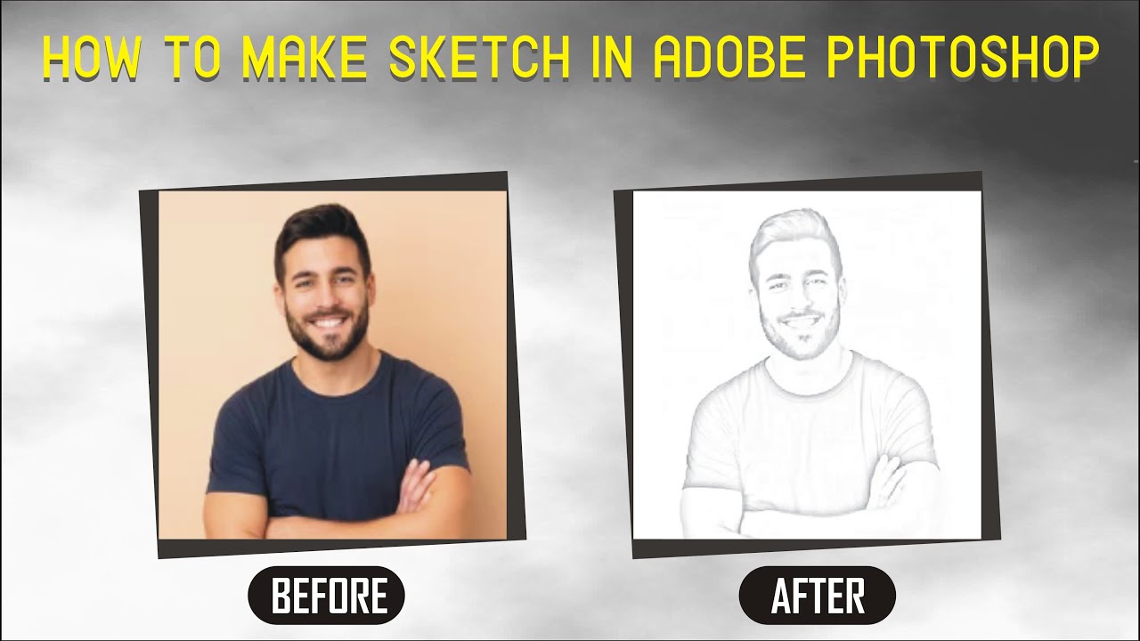 How To Make Sketch In Adobe Photoshop | Image To Outline |@AsadGrafix ...