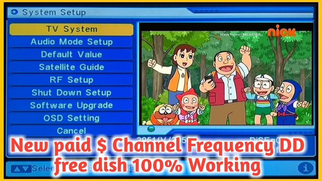 Nick channel DD free dish New Frequency DD Free Dish Cartoon channel ...