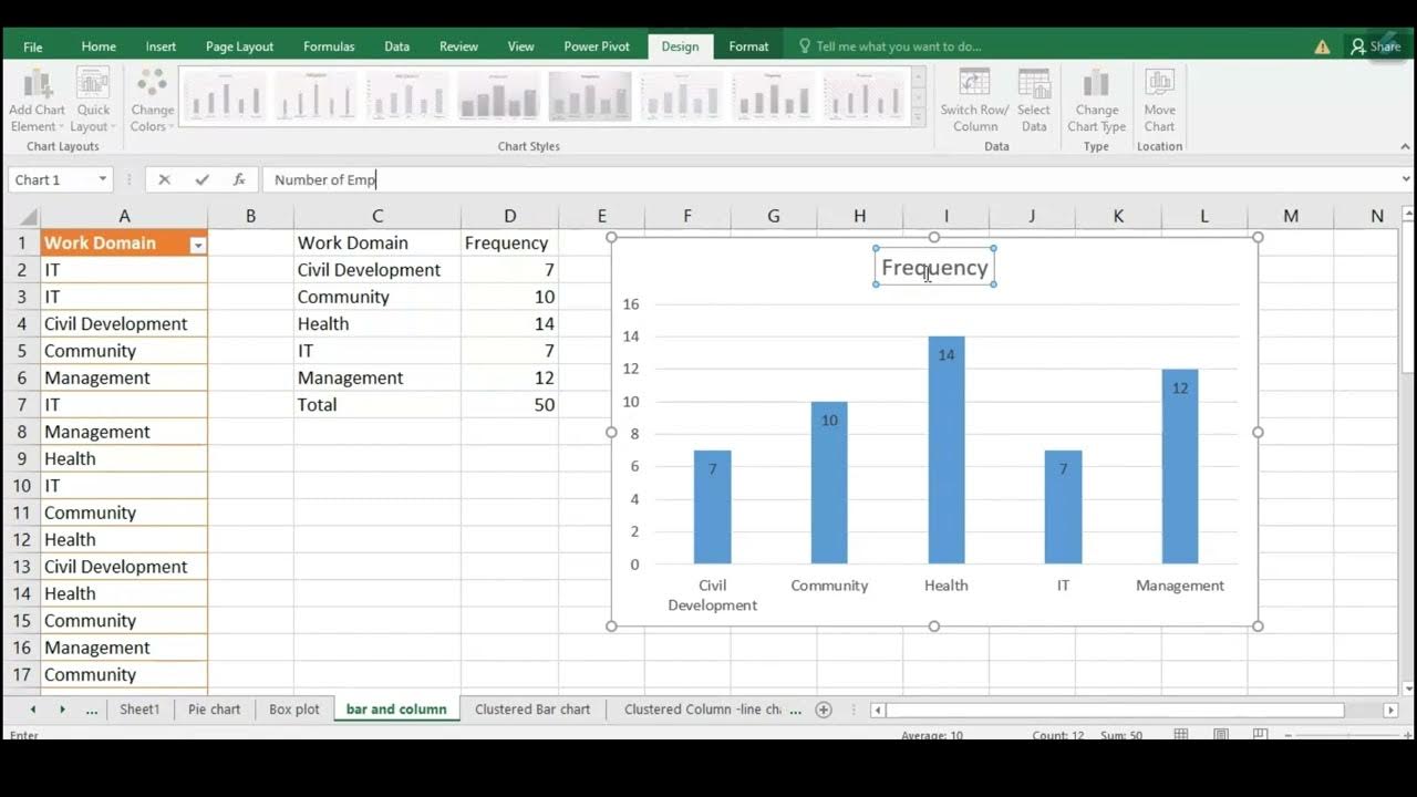 Column and bar chart in Excel - YouTube