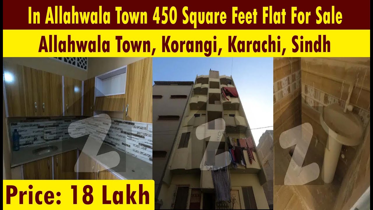 450 Square Feet Flat For Sale Allahwala Town, Korangi, Karachi, Sindh ...