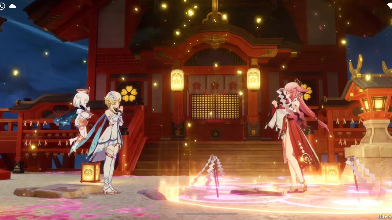 Cinemática ritual de Yae Miko y habitantes de Inazuma a los Youkai ...