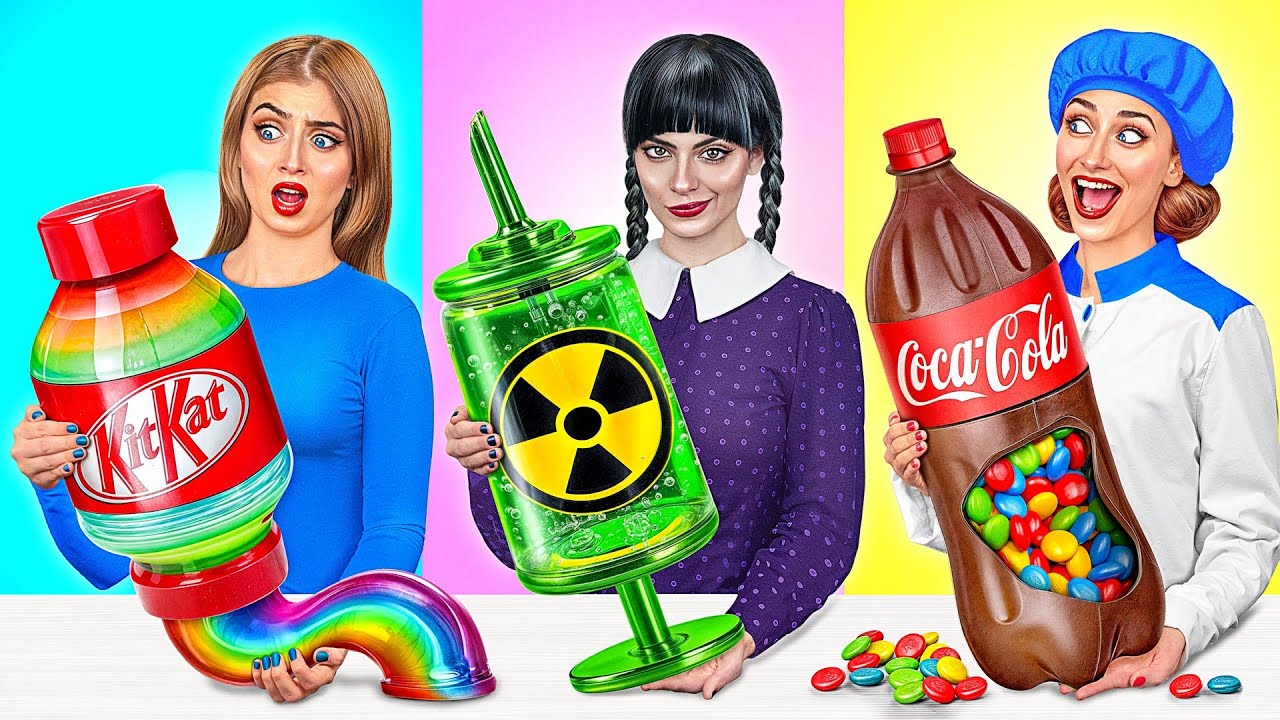 Tantangan Wednesday vs Nenek | Hack Makanan Lucu Mega DO Challenge ...