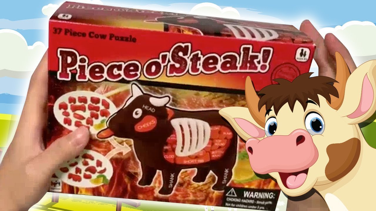 3D Puzzle Pieces - Parts Of A Cow! - YouTube