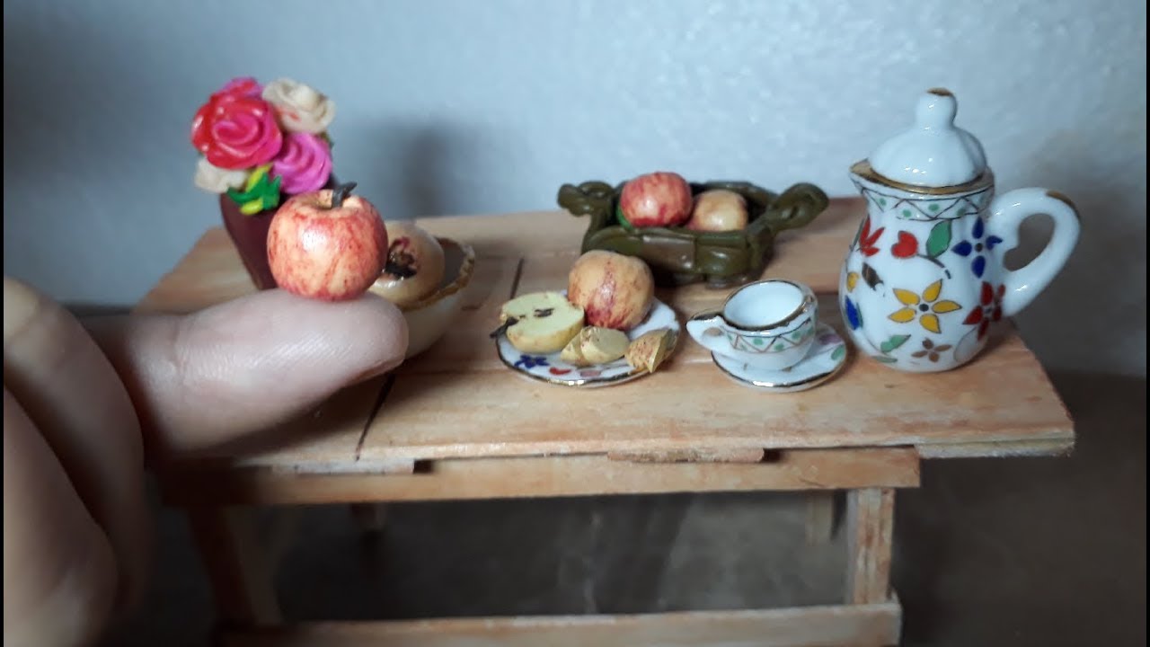 Apple Miniature Polymer Clay Tutorial - YouTube