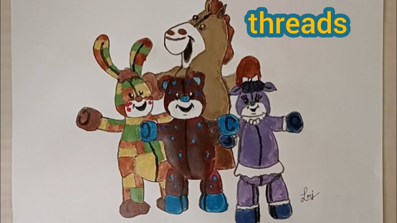 How to draw Threads Characters from Everland Entertainment | Painting ...