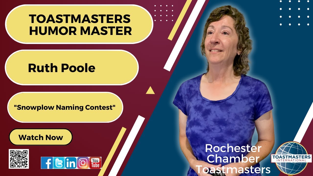 Toastmasters Humor Master - Ruth Poole - "Snowplow Naming Contest ...