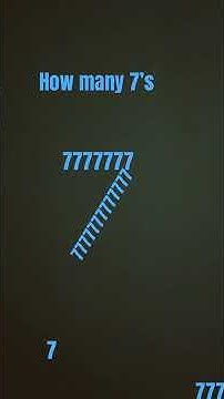 How many sevens do you see? - YouTube