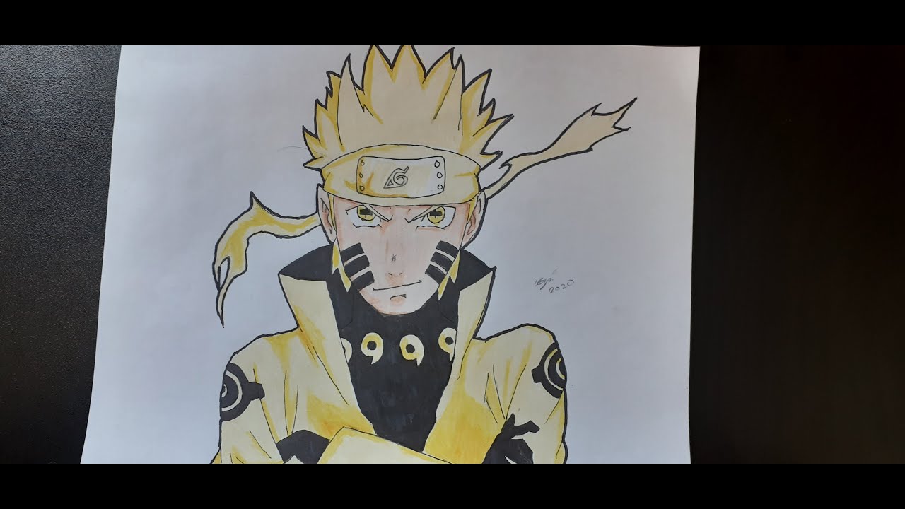 How to draw NARUTO KYUUBI MODE! - YouTube