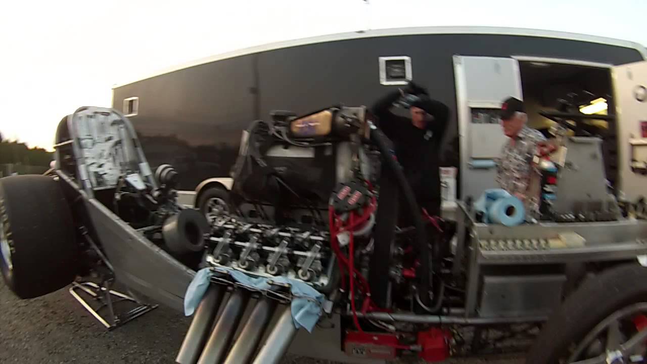 Top Alcohol Funny Car engine walk-around PRP 8/23/2014 - YouTube