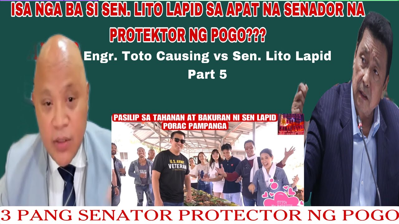 SEN. LITO LAPID, PROTECTOR NGA BA NG …..POGO .ENGR.TOTO CAUSING PASABOG ...