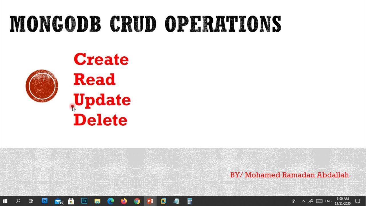 16 تعديل البيانات في قواعد البيانات MongoDB Database NoSql Update - YouTube