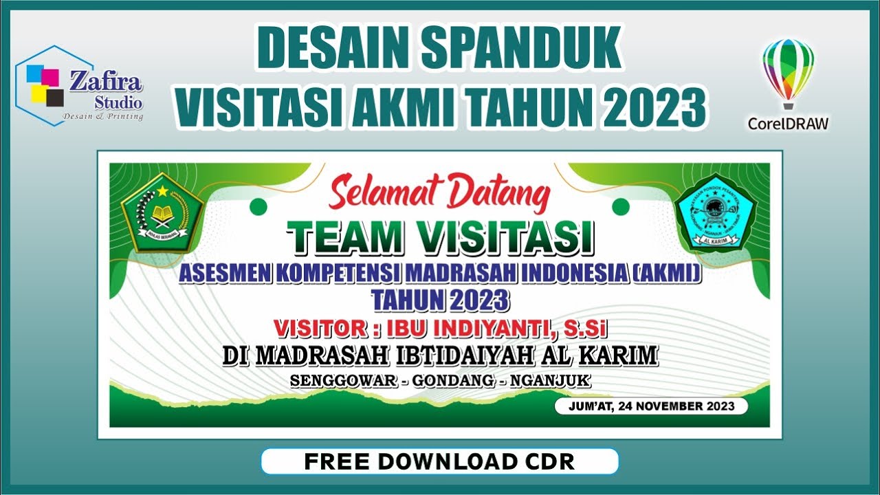 Desain Spanduk ASESMEN KOMPETENSI MADRASAH (AKMI) TH. 2023 - CorelDRAW ...