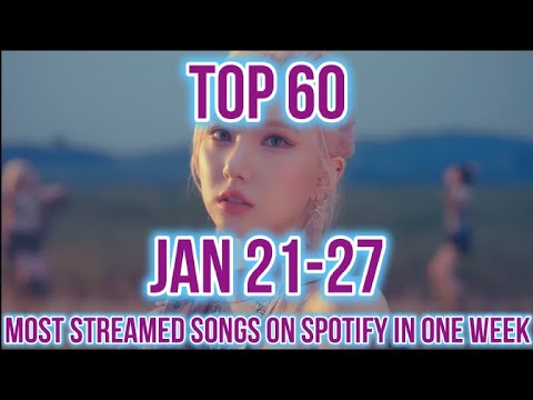 TOP 60 MOST STREAMED SONGS ON SPOTIFY IN ONE WEEK (JAN 21-27) - YouTube