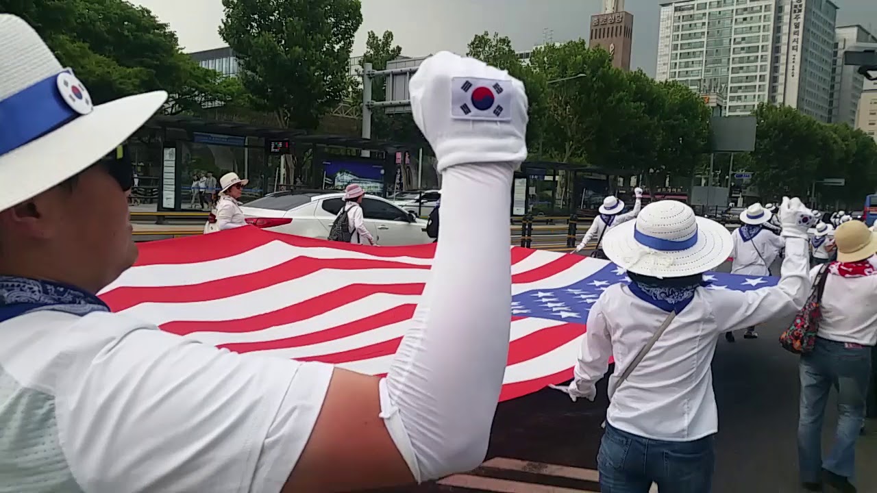 너와내가 아니면 누가 지키랴 씩씩한 태극기 행진 6월30일 태극기운동 Youtube