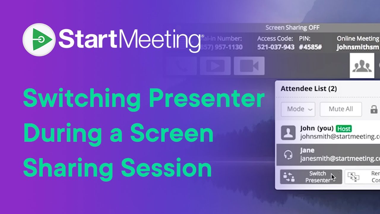 Switching Presenter During a Screen Sharing Session - YouTube