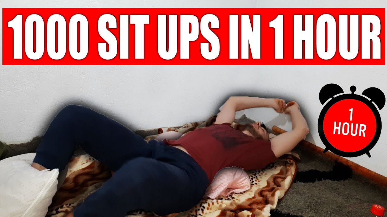 1,000 SIT UPS IN 1 HOUR CHALLENGE! - YouTube