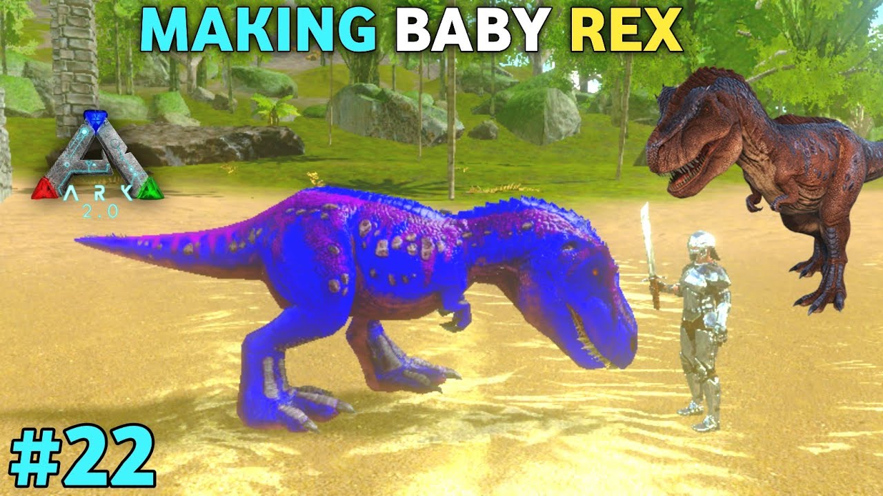 MAKING A BABY REX | COLOUR MUTATION REX | ARK MOBILE BRUTAL GAMEPLAY ...