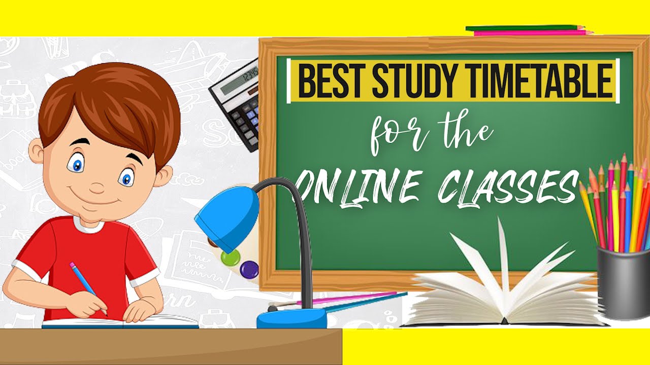BEST STUDY TIMETABLE FOR ONLINE CLASSES| #weekdaytimetable # ...