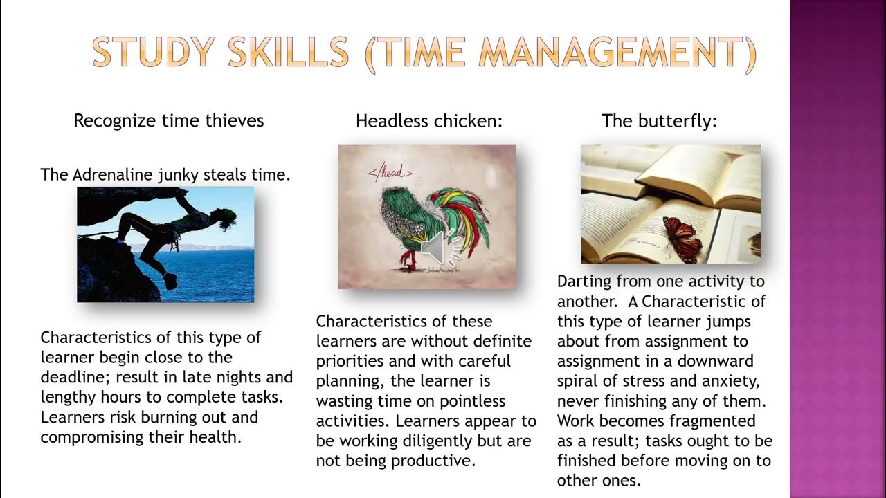 Presentation STUDY SKILLS TIME MANAGEMENT STUDENT 21207588 - YouTube