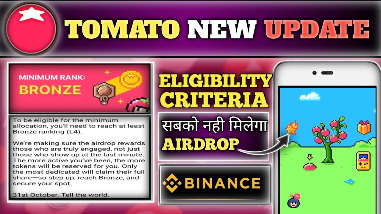Minimum rank of tomato airdrop 😱 || Tomato eligibility criteria 🤑 ...