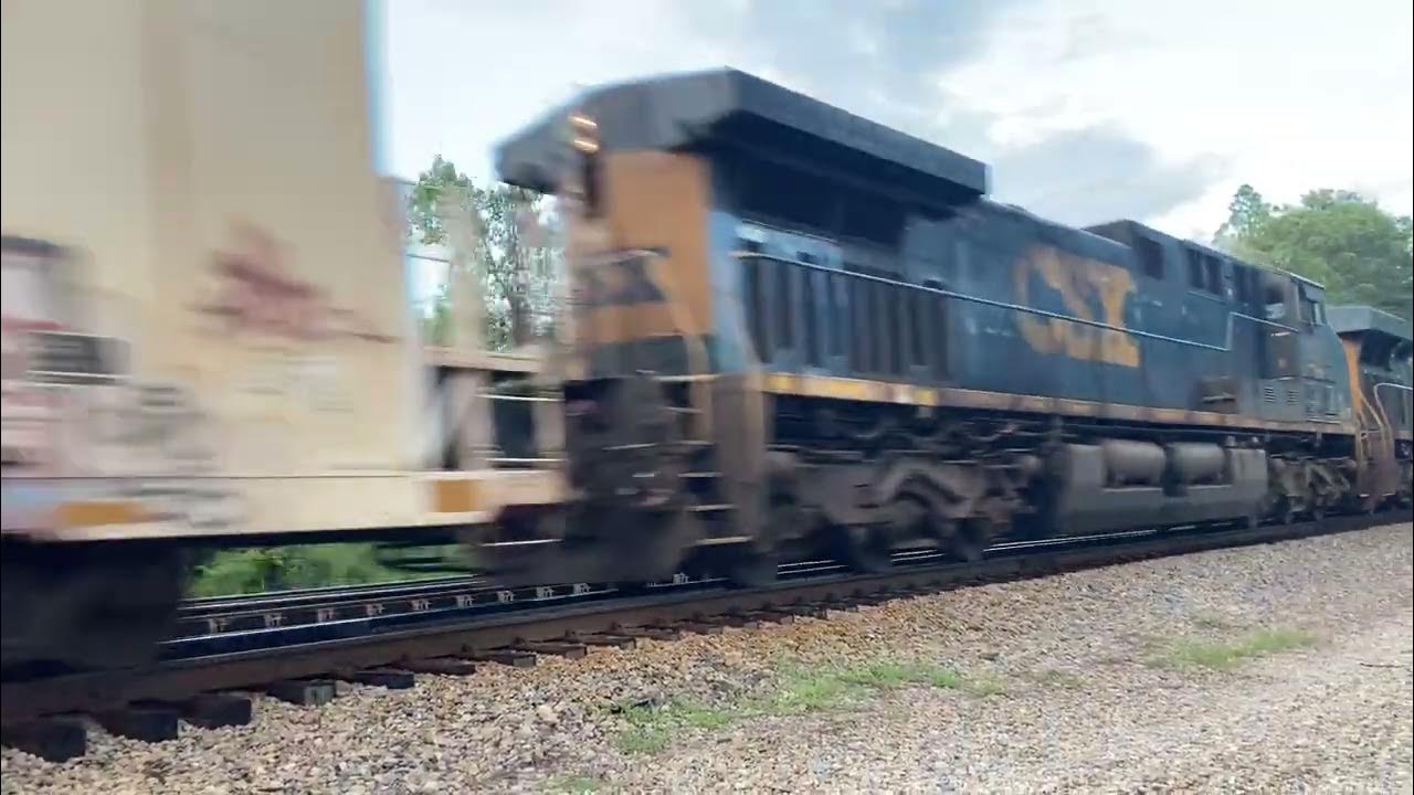 CSX I032 Intermodal Combo Train NB - YouTube