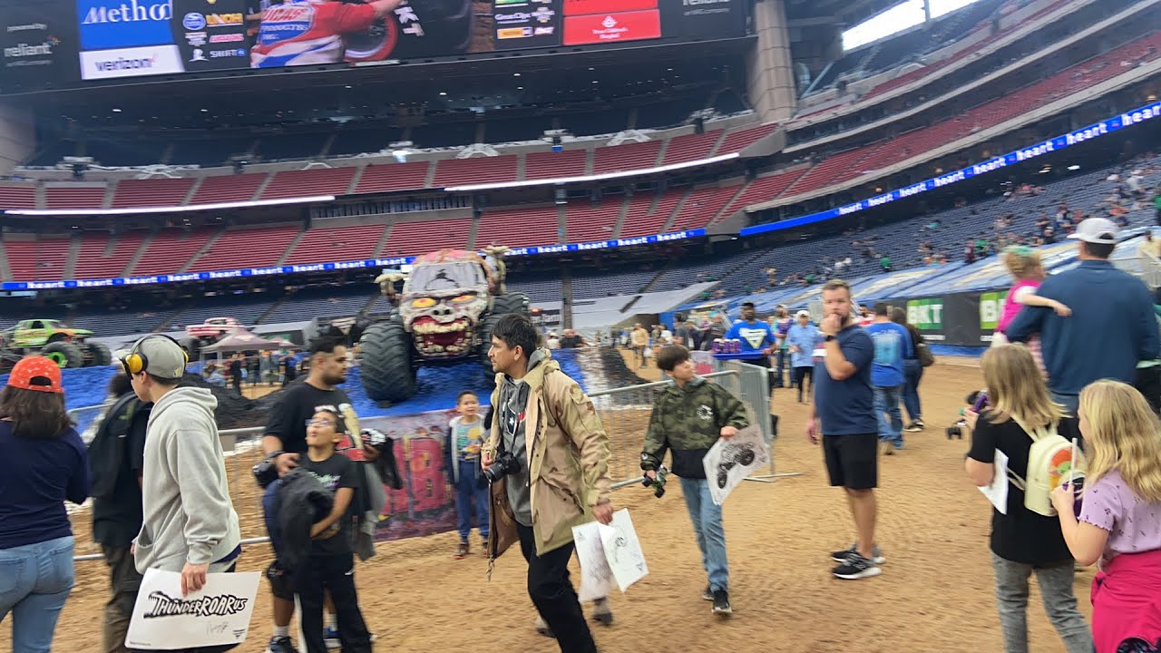 Monster jam Pit Party with the crew - YouTube