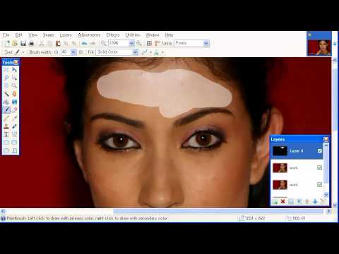 Beauty retouch by using Paint.NET - YouTube